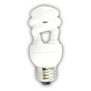 13 WATT TINY TWIST ULTRA MINI SPIRAL CFL/35K LOW MERCURY COMPACT FLUOR ...